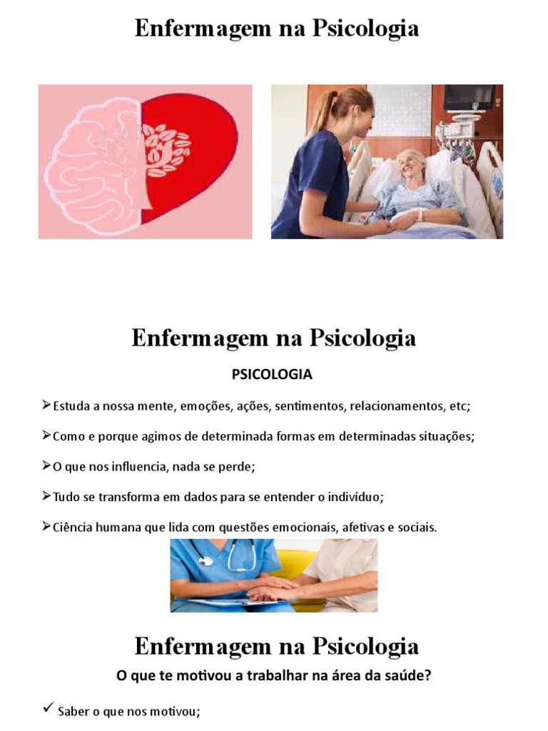 A Importância da Psicologia na Prática da Enfermagem | PDF | Psicologia | Enfermagem