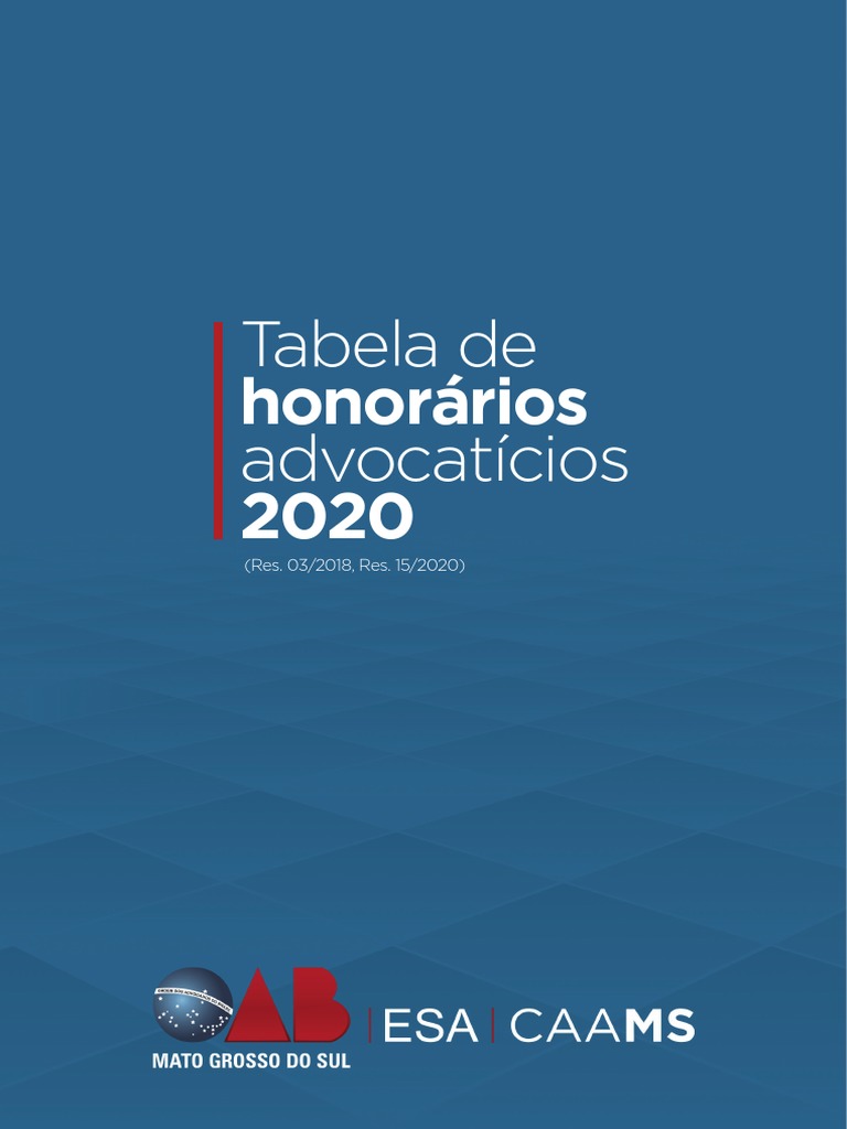 OAB Tabela Honorarios-02 | PDF | Advogado | Falência