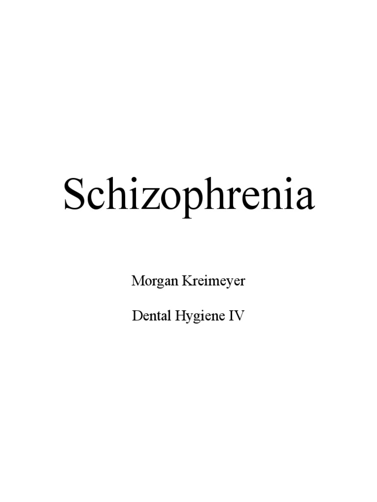 Schizophrenia Research Paper | PDF | Schizophrenia | Antipsychotic
