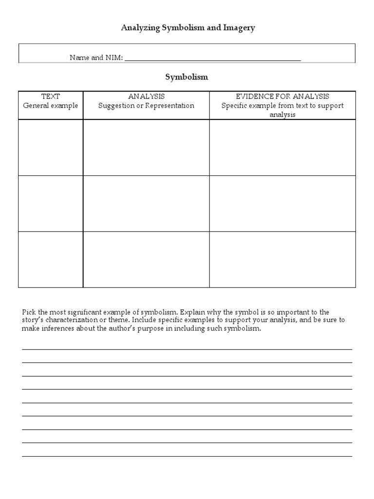 Worksheet-Symbolism and Imagery | PDF | Career & Growth | Computers