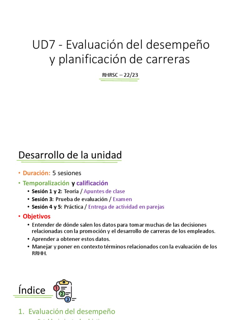 Ud7 - RHRSC | PDF | Evaluación | Motivación