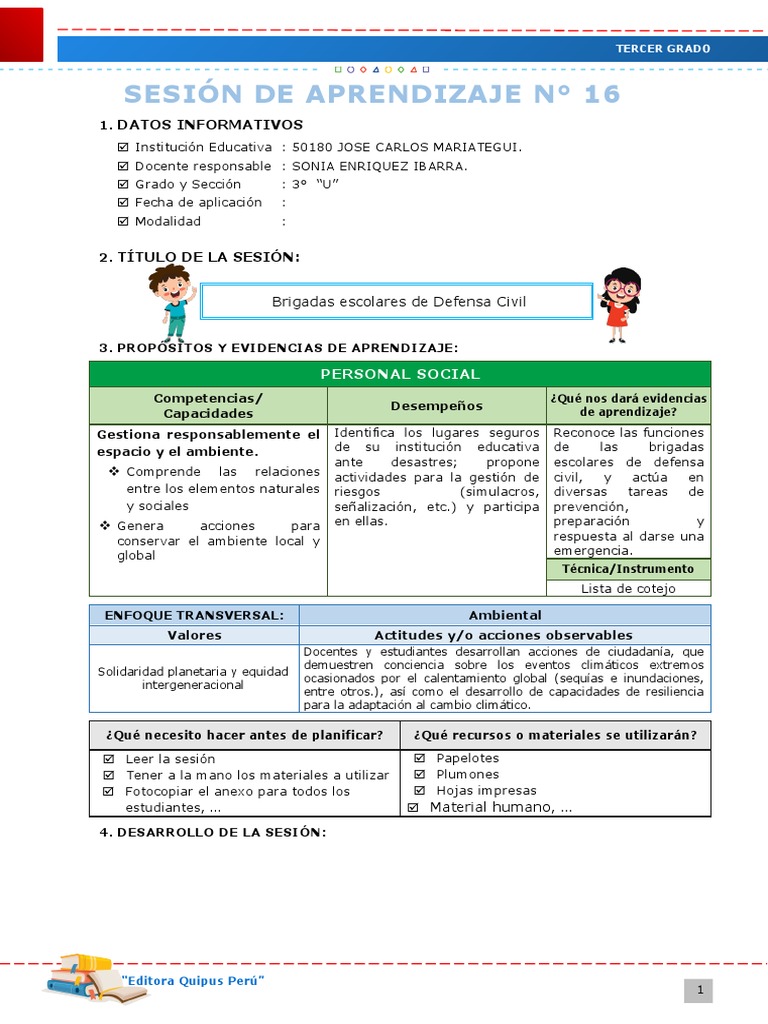 Parte 2 - Sesiones de Aprendizaje - Experiencia de Aprendizaje VIII - Editora Quipus Perú | PDF ...