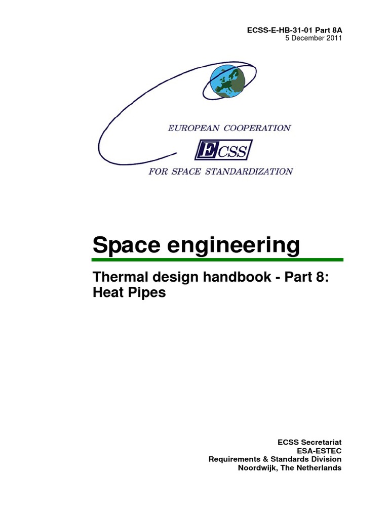 Space Engineering: Thermal Design Handbook - Part 8: Heat Pipes | PDF ...