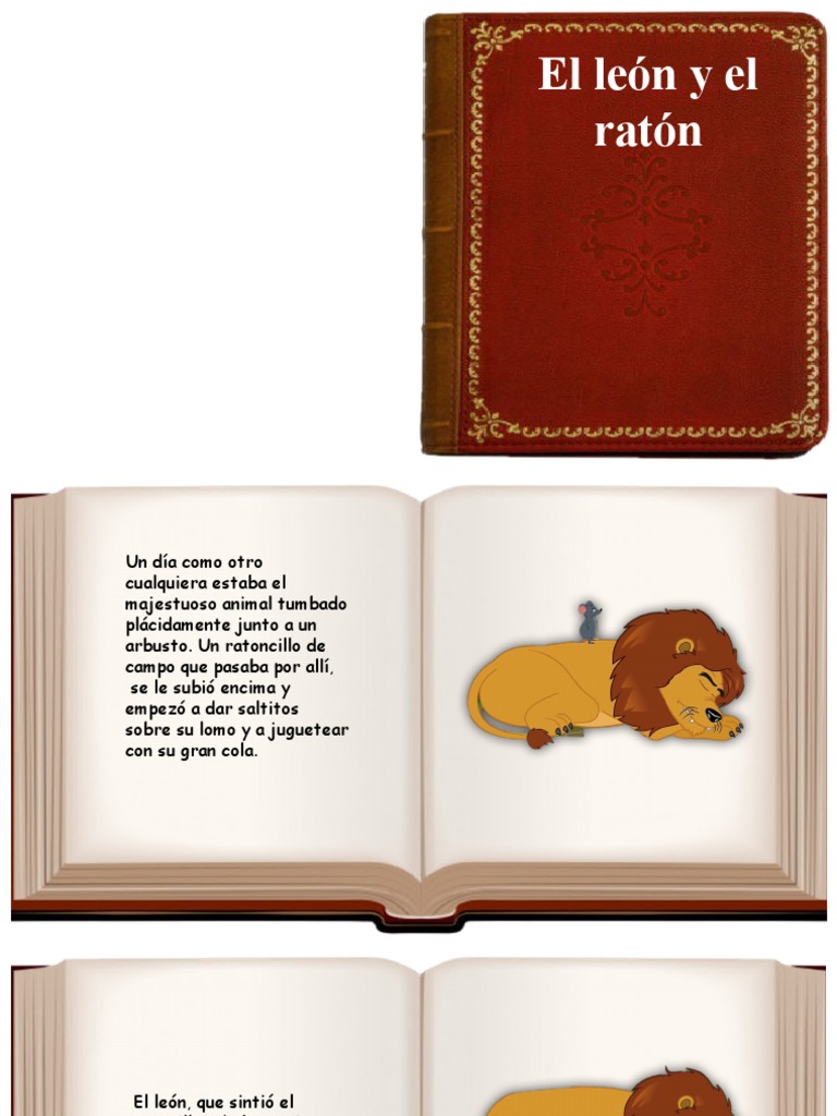 El león y el ratón: Moraleja de amistad | PDF | Libros para adolescentes