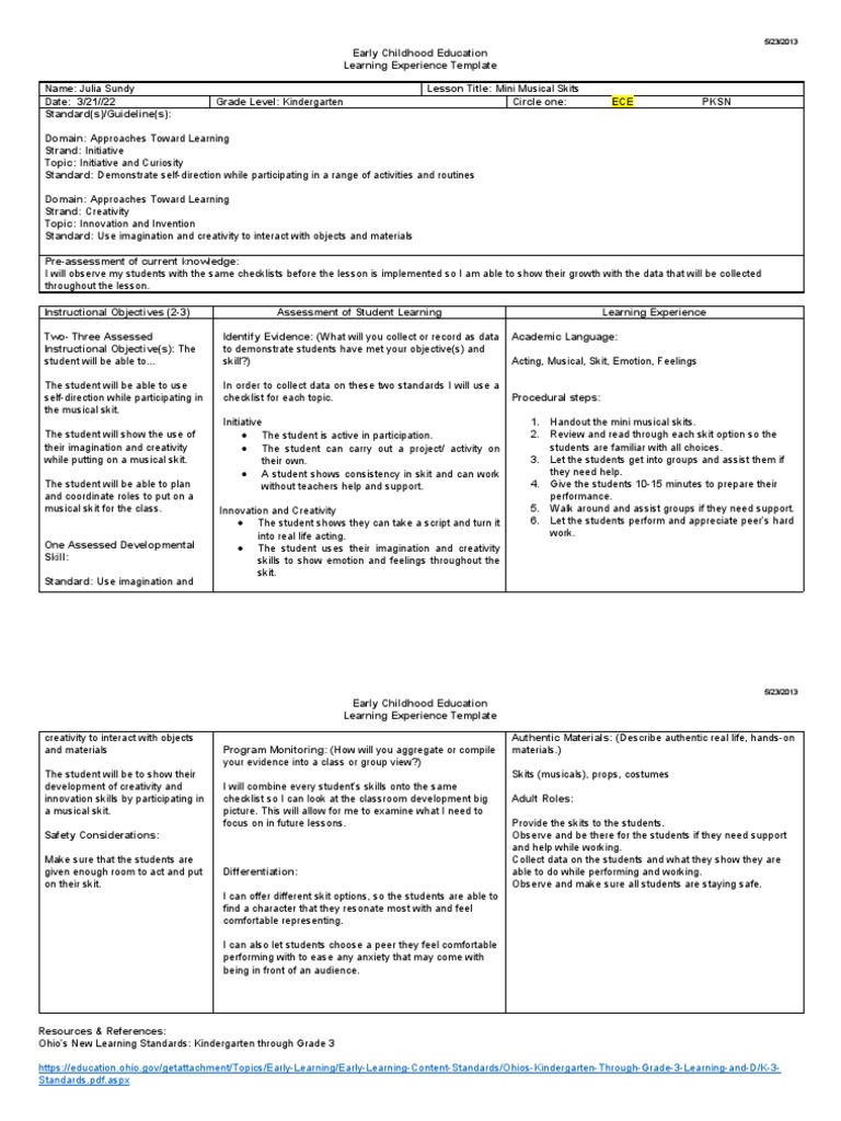 Drama Lesson Plan | PDF | Creativity | Learning