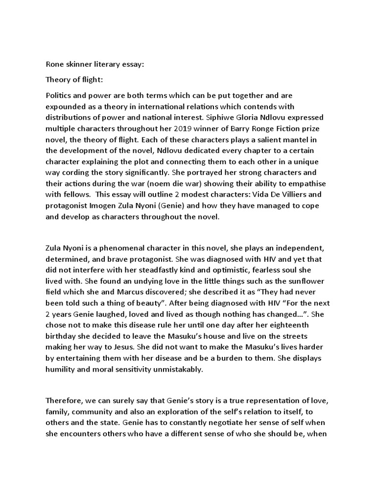 Theory of Flight Essay | PDF