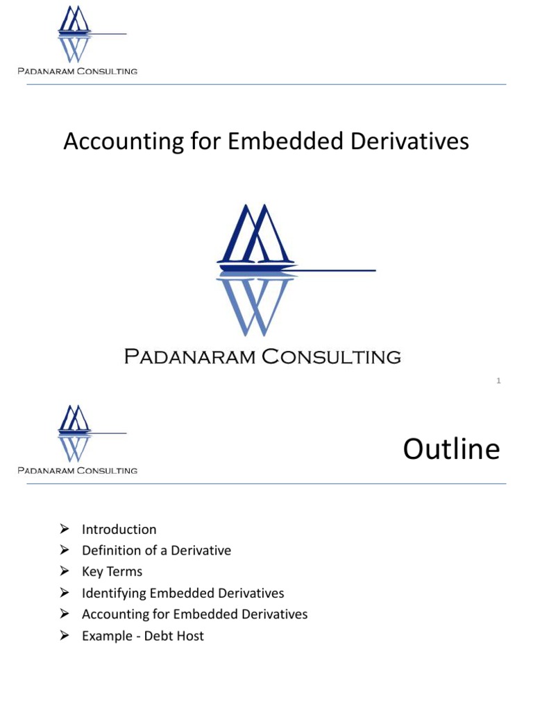 Accounting For Embedded Derivatives | PDF | Derivative (Finance) | Interest