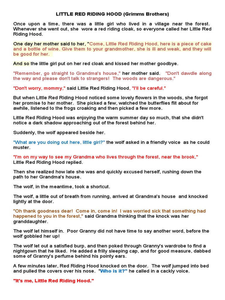 Little Red Riding Hood | PDF | Little Red Riding Hood
