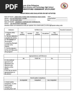 Pre and Post-Evaluation Form | PDF | Applied Psychology | Behavior Modification