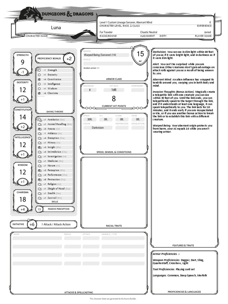 Luna | PDF | D20 System | Dungeons & Dragons