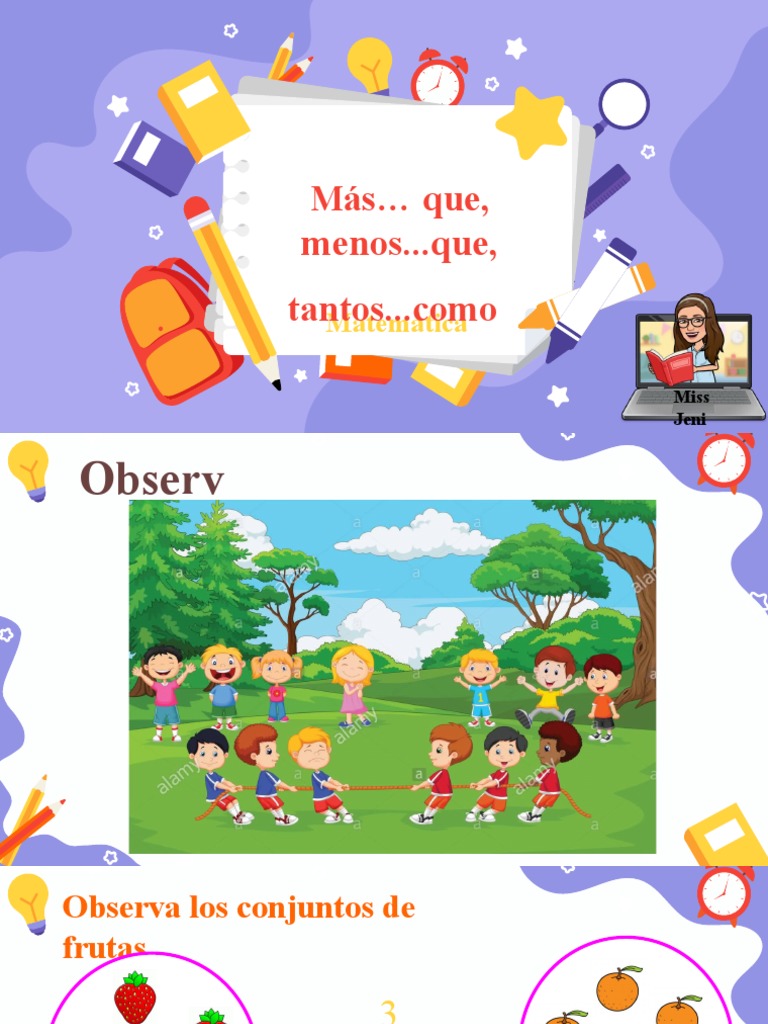 Más Que, Menos Que, Tantos Como | PDF