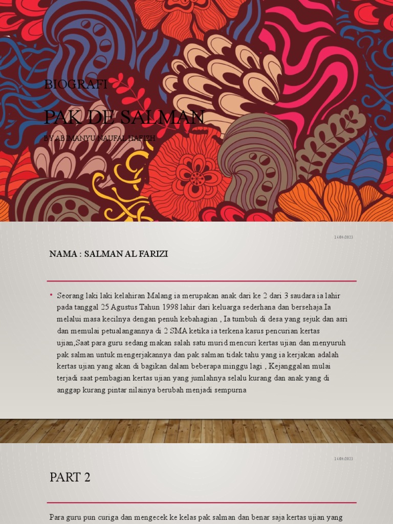 Biografi Pak De Salman: Perjalanan Hidupnya | PDF