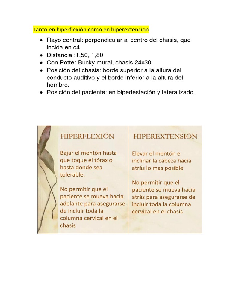 Hiperflexión y Hiperextencion | PDF