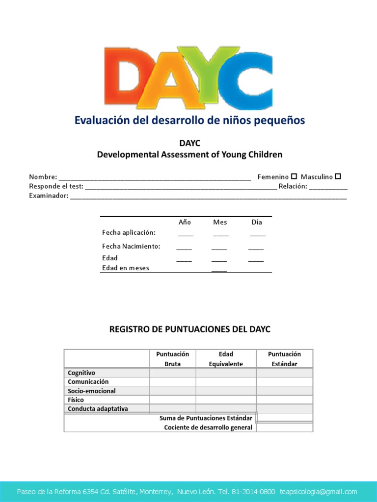 DAYC R Tablas de Revision | PDF