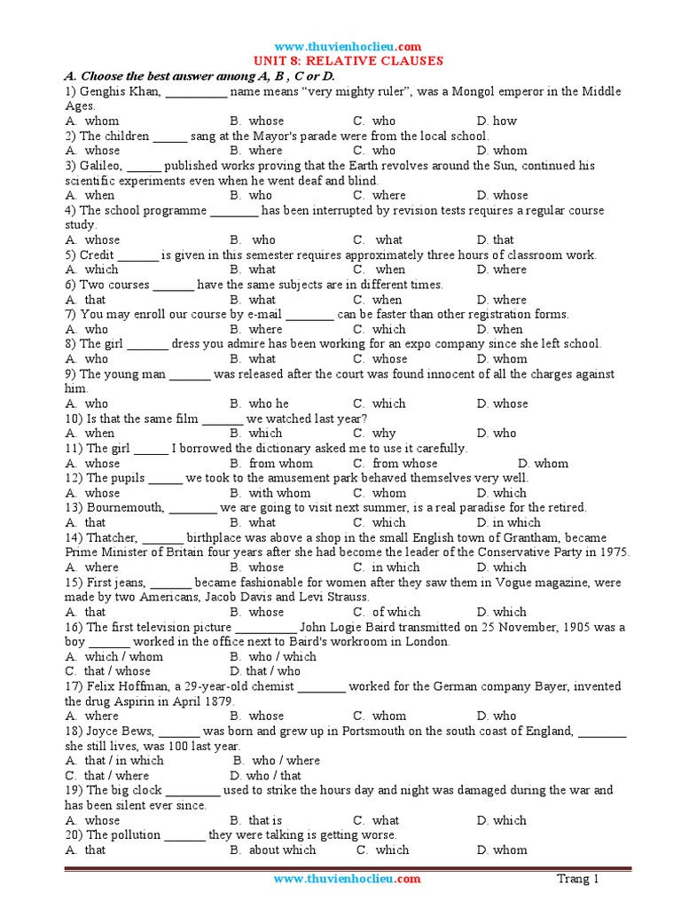 Relative Clauses: A Guide to Identifying Relative Pronouns in Sentences ...