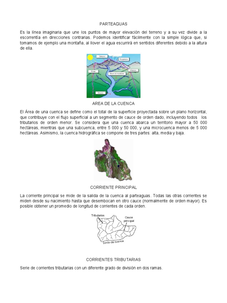 PARTEAGUAS | PDF | Cuenca de drenaje | Longitud
