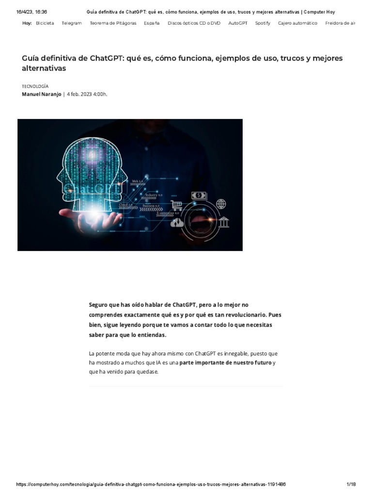Guía Definitiva de ChatGPT - Qué Es, Cómo Funciona, Ejemplos de Uso ...