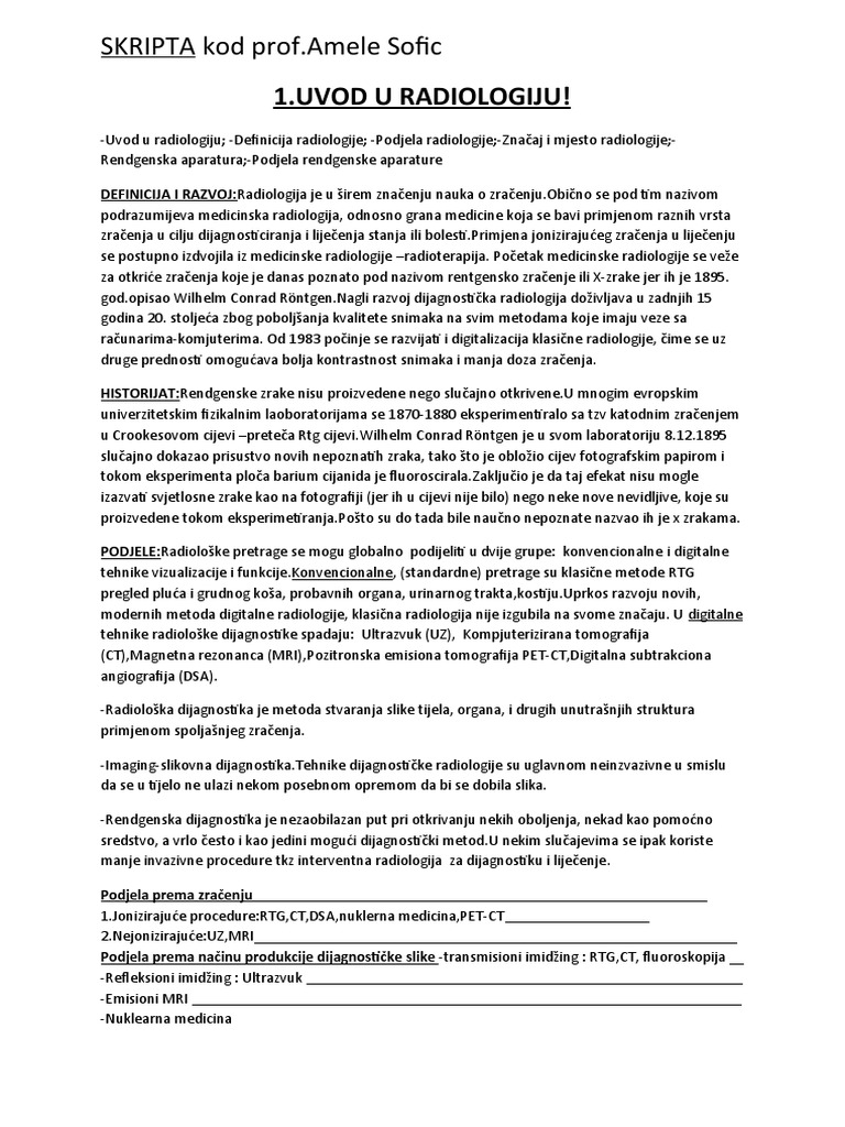 SKRIPTA Prof - Sofić | PDF