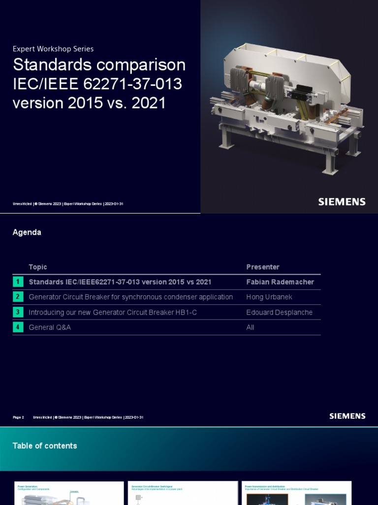 Siement GCB | PDF | Electric Generator | Physical Quantities