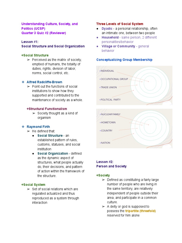 UCSP Quarter 3 Quiz #2 (Reviewer) | PDF | Society | Knowledge