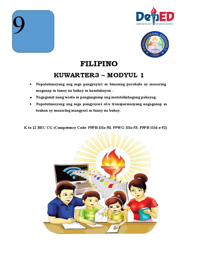 Filipino9 Q3 Module 1 Edited | PDF