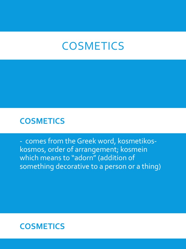 An In-Depth Exploration of Cosmetics: Their Origins, Uses ...
