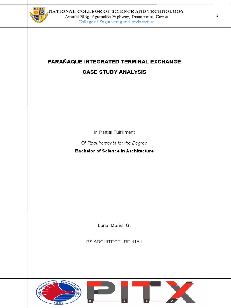 Parañaque Integrated Terminal Exchange Case Study Analysis: National ...