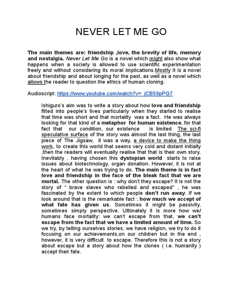 Never Let Me Go | PDF