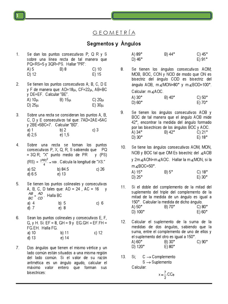 Geometria Semana 1 Ciclo Regular 2023 Geunica | PDF | Geometría ...