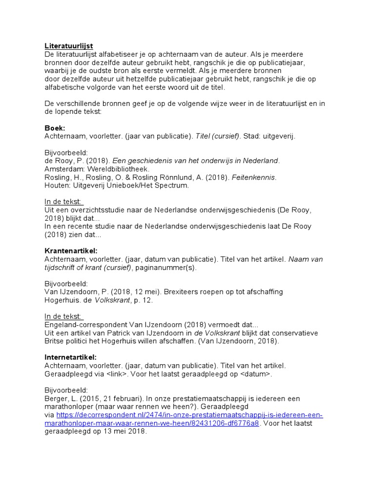Regels APA-bronvermelding | PDF