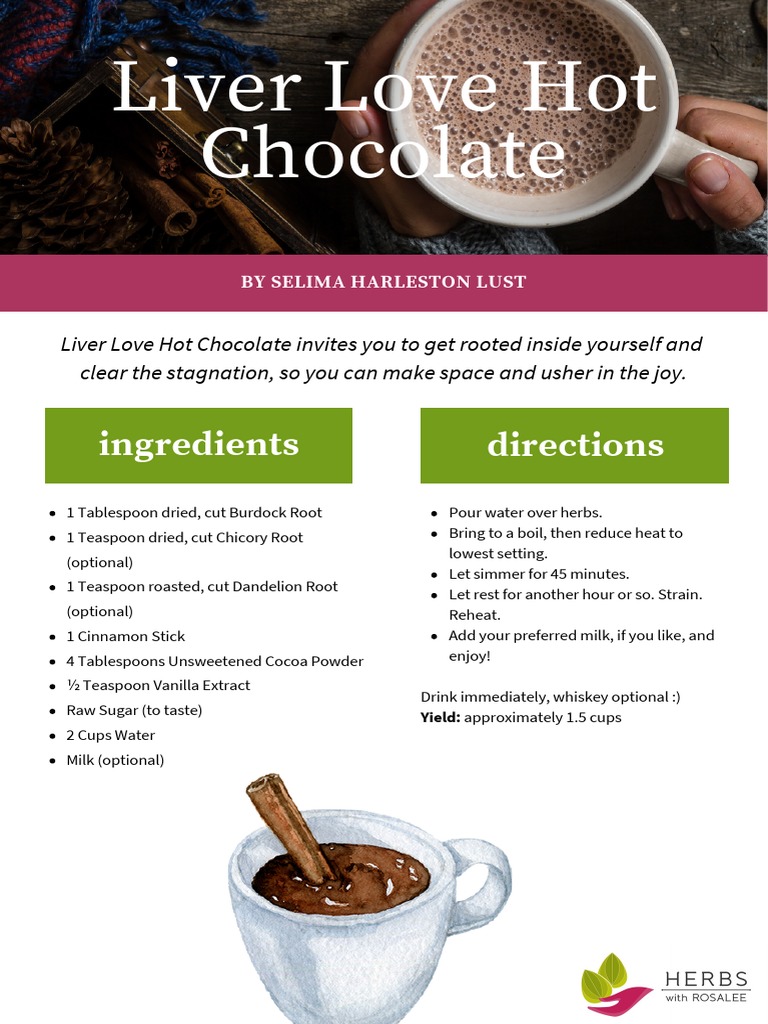 Liver Love Hot Chocolate: Ingredients Directions | PDF