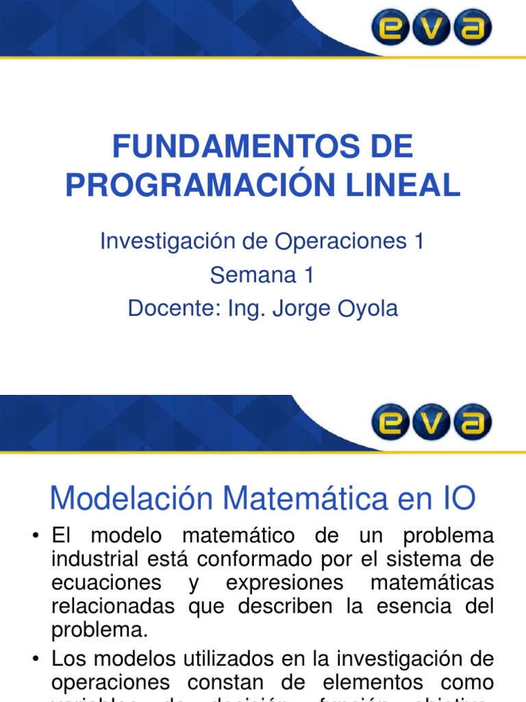 Fundamentos de Programación Lineal | PDF | Programación lineal ...