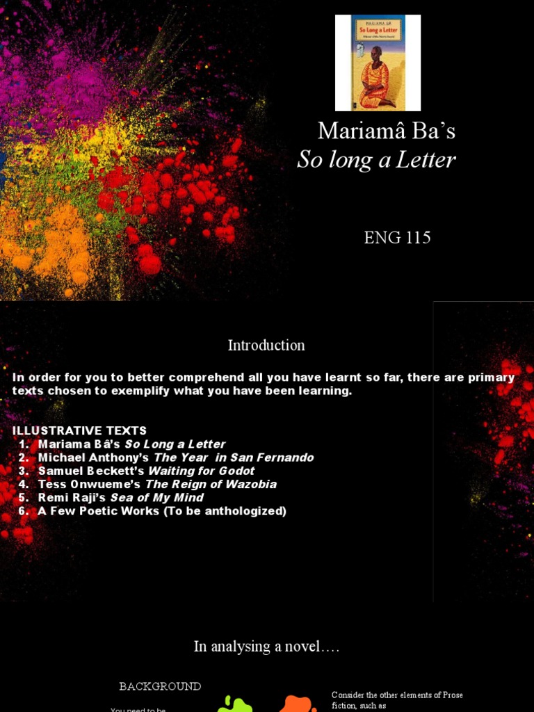 Mariamâ Ba's: So Long A Letter | PDF | Social Institutions