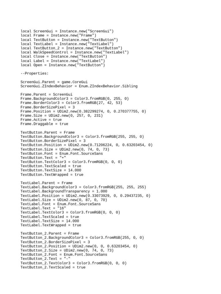 Walkspeed Control GUI: A Roblox Scripted User Interface for Adjusting ...