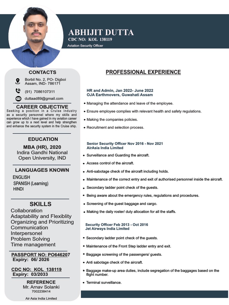 Cruise Resume | PDF