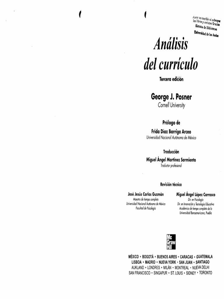 Posner 2005 Cap 3 Perspectivas Teoricas Del Curriculo | PDF