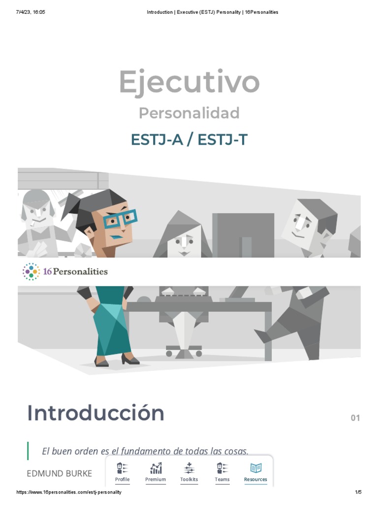 Executive (ESTJ) Personalidad | PDF | Career & Growth | Self-Improvement