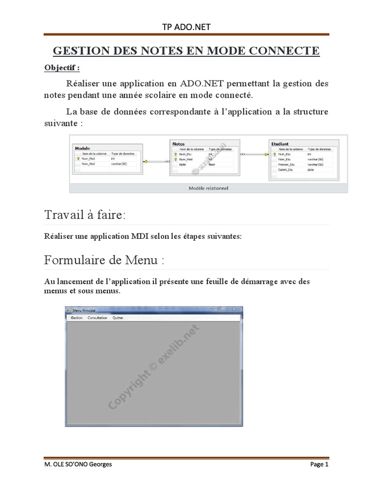 TP Ado | PDF | Informatique | Logiciel