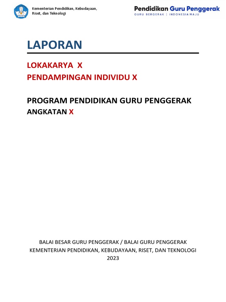 Template Laporan PI-LOKA | PDF