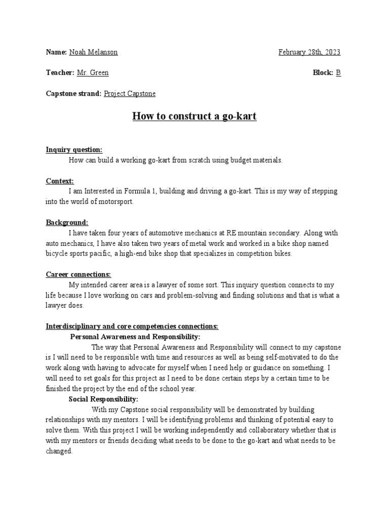 Capstone Project Proposal | PDF | Car | Welding