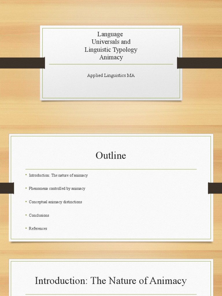 Animacy Presentation | PDF | Grammatical Number | Grammatical Gender