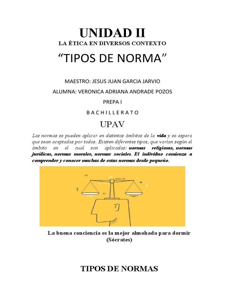 "Tipos de Norma: Unidad Ii | PDF | Sexualidad | Moralidad