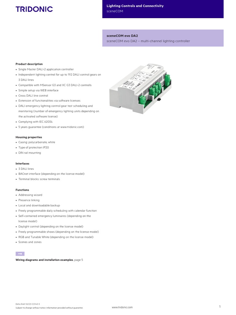 Scenecom Evo Da2 Scenecom Evo Da2 - Multi-Channel Lighting Controller ...