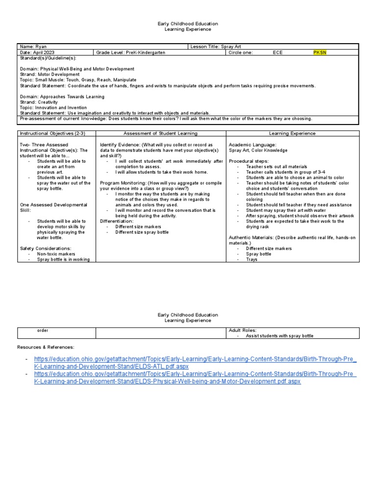 Visual Arts Lesson Plan | PDF | Learning | Lesson Plan