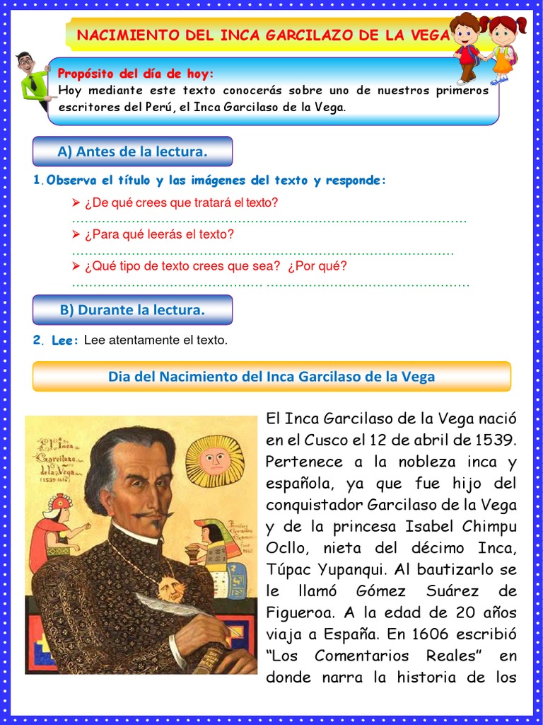 Nacimiento del Inca Garcilaso de la Vega | PDF | Perú