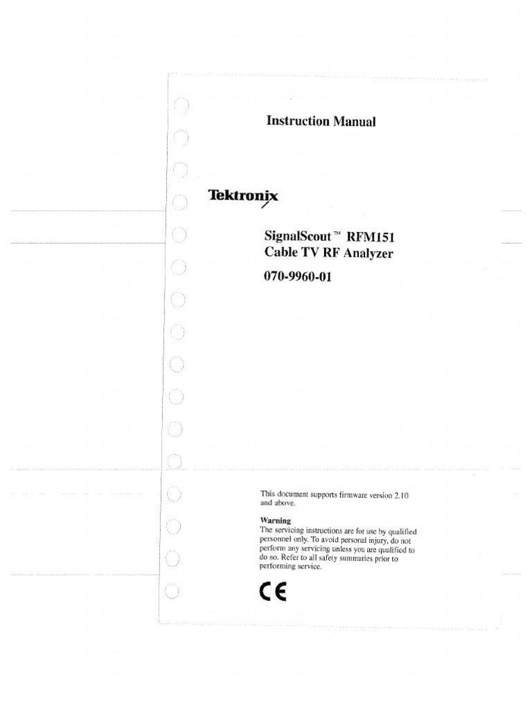 TEK RFM151 Instruction | PDF