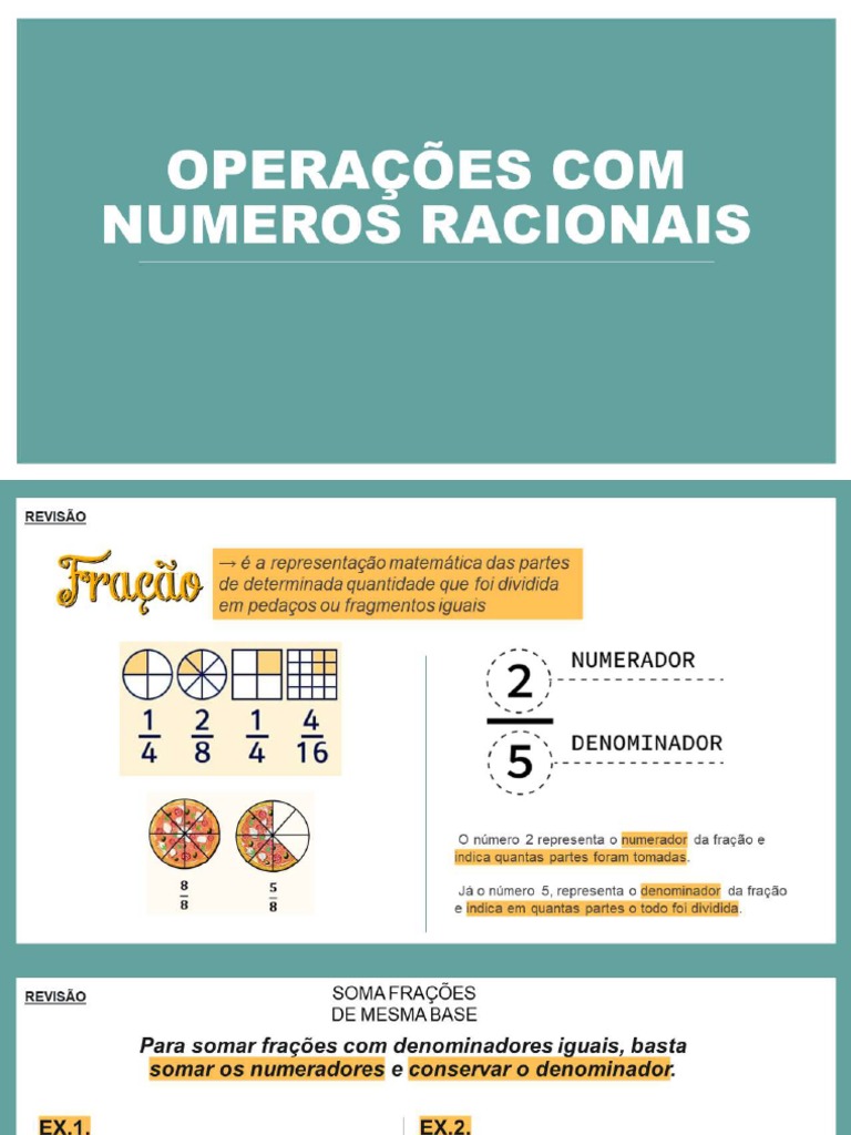 Operações Com Numeros Racionais | PDF