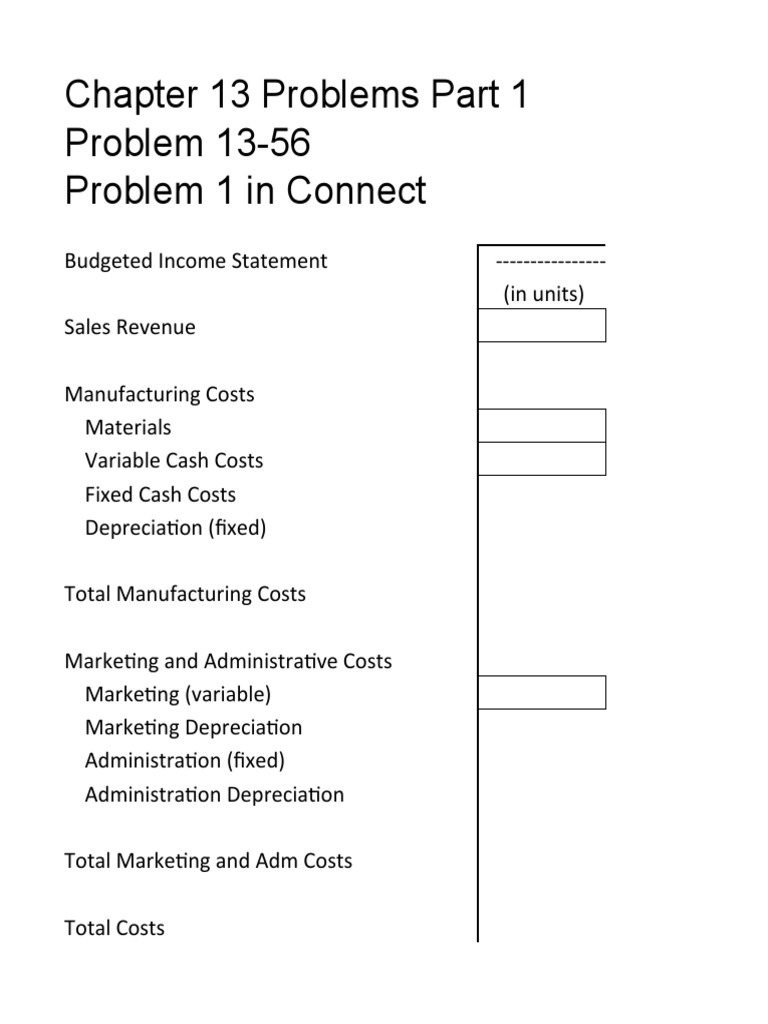 Chapter 13 Problems Part 1 Problem 13-56 Problem 1 in Connect | PDF | Depreciation | Cost