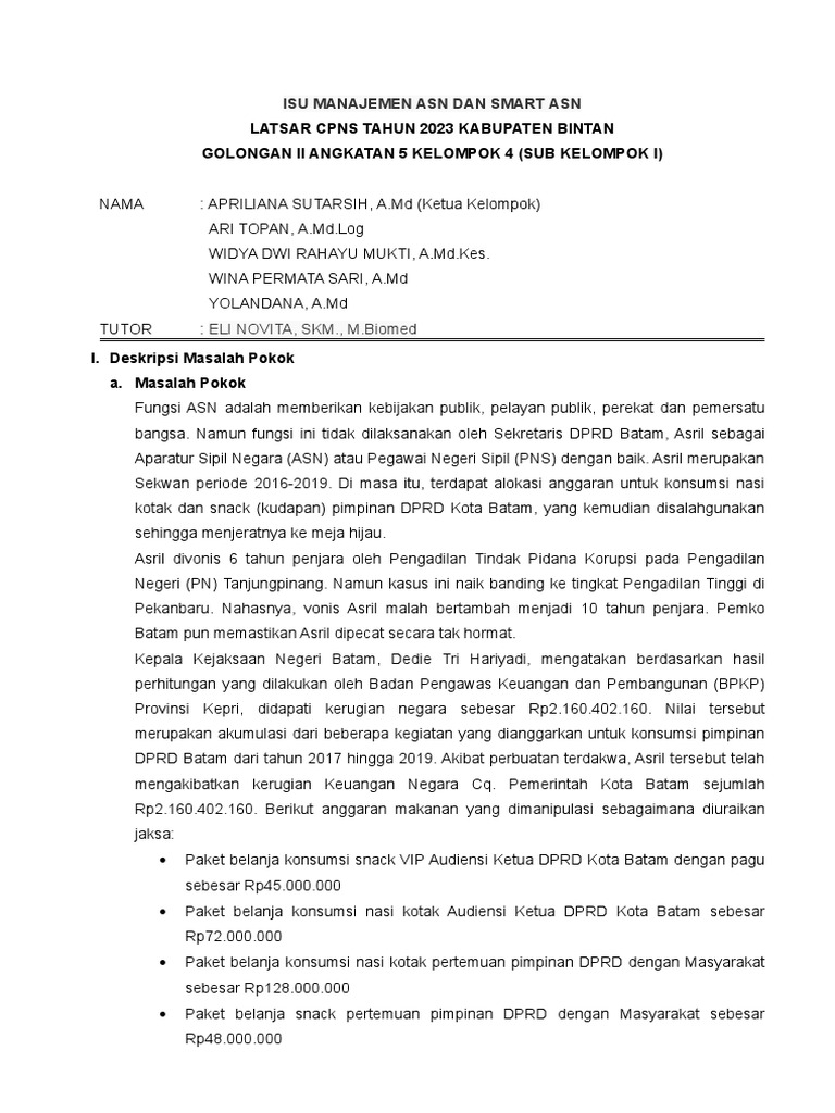 Isu Manajemen ASN Dan SMART ASN | PDF