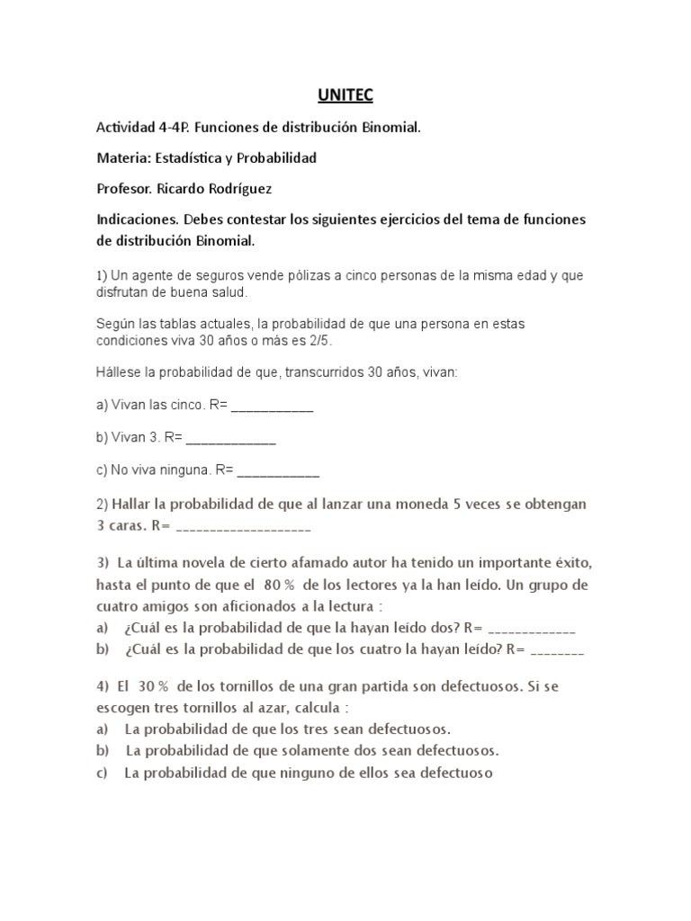 Unitec | PDF | Probabilidad